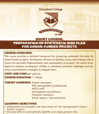 SHORT COURSES – Triumphant College