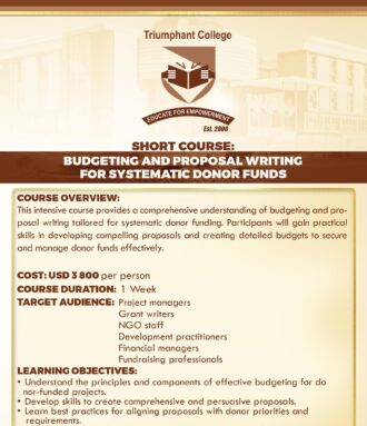 SHORT COURSES – Triumphant College